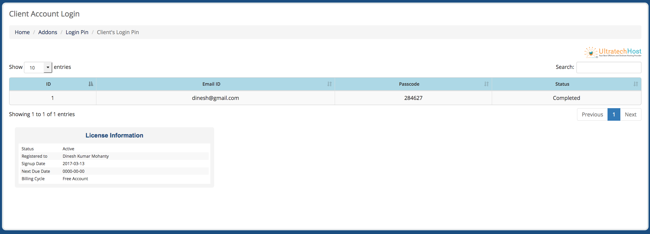 WHMCS Module - WHMCS Client Login Verification