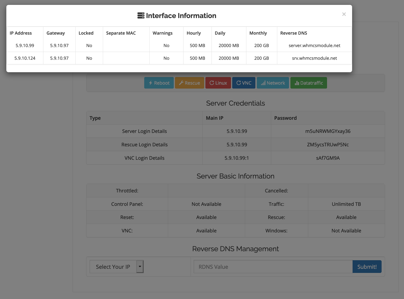 WHMCS Module - Hetzner Server Automation