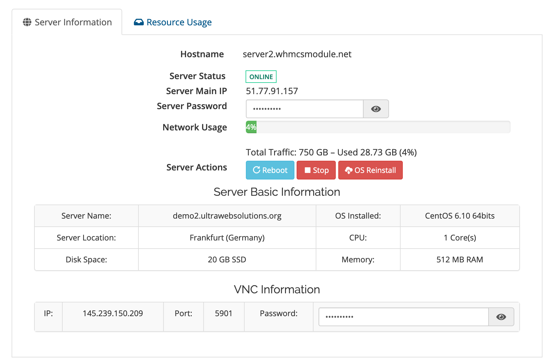 WHMCS Module - OneCloud (OneProvider VM) Automation