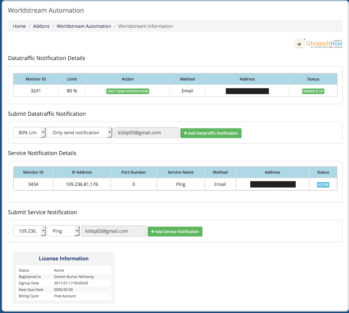 WHMCS Module - Worldstream Server Automation